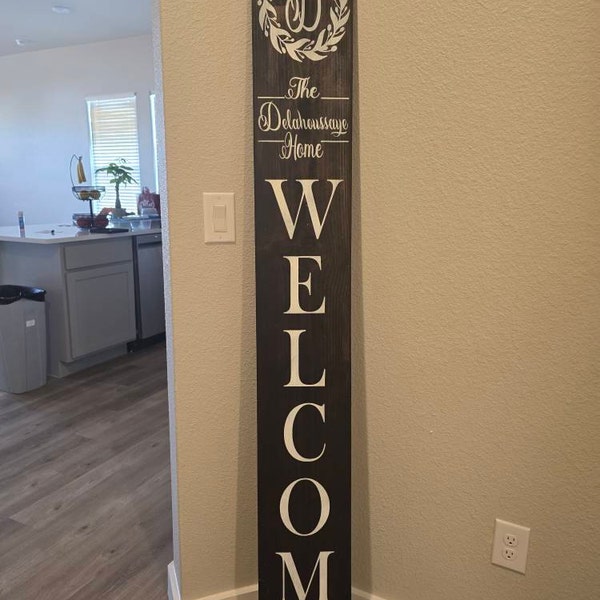 Hello Cursive Welcome Porch Sign, Summer Sign, Spring Sign, Modern ...