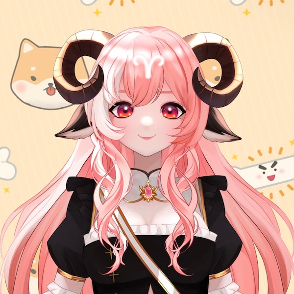 Live2d Vtuber Model for Commercial Use! Aries the Zodiac Vtuber (ready ...
