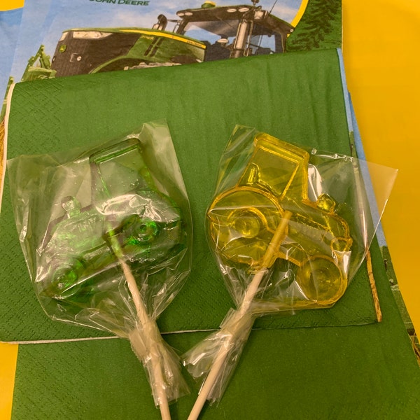 12 Tractor Party Lollipops - Etsy