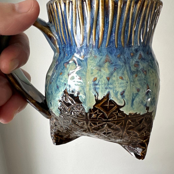 12 Oz Medium Mug, Porcelain, Texture, Ceramic Mug, Pottery Mug, Tea Mug ...