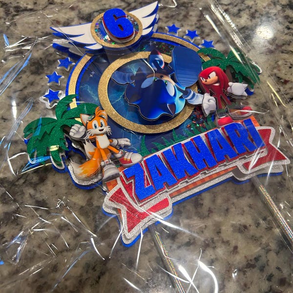 Sonic Favor Treat Boxes Sonic the Hedgehog Gable Boxes Sonic Tails ...