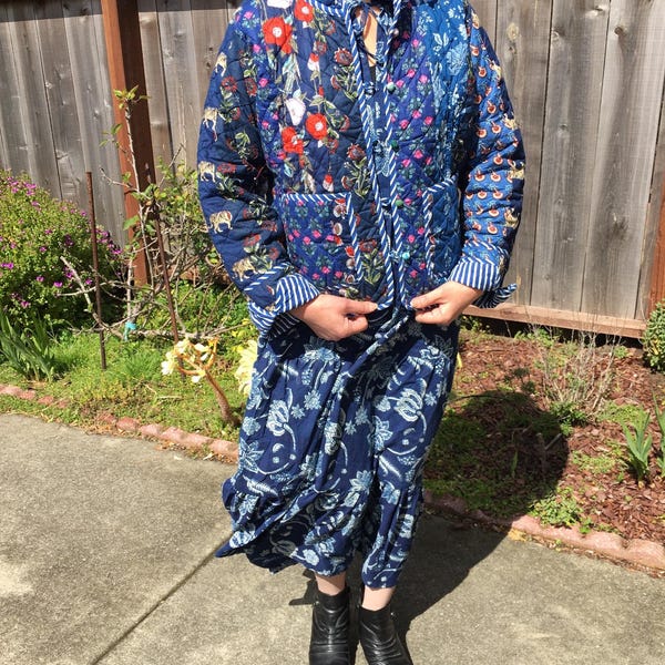 Cotton Women's Quilted Jacket Patchwork Boho Style Quilted Handmade ...