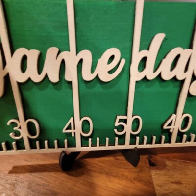 Game Day Football Field Sign Tiered Tray Sign - Etsy