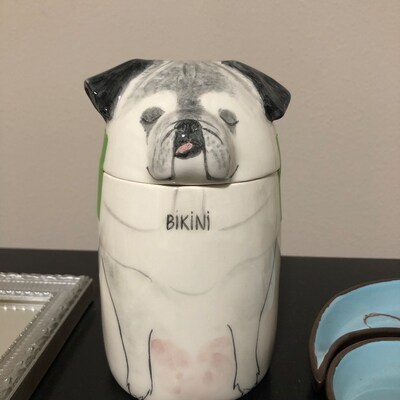 Personalized Dog Urn With Semi-spherical Cover, With Name or Without ...