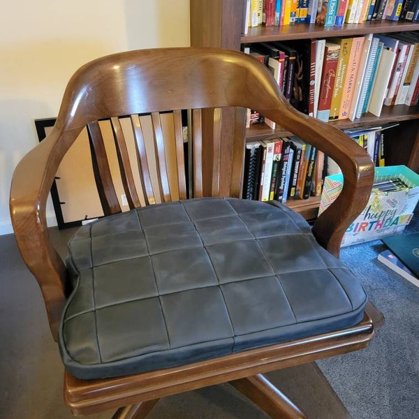 Leather Chair Cushion, Custom Chair Cushions, Seat Cushion for Arm ...