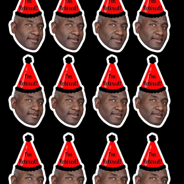 Retirement Photo Cupcake Toppers - Personalized Face Party Decoration ...