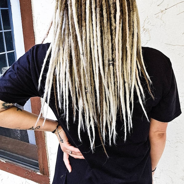 Knotty Textured SE Dreads and Braids, Lightest Blonde, Golden, Brown or ...