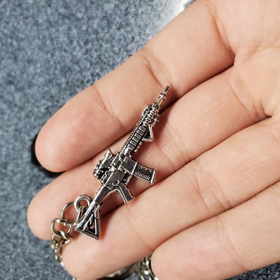AR15 Rifle Keychain, M4 Carbine Rifle Keychain, Assault Rifle Keychain ...
