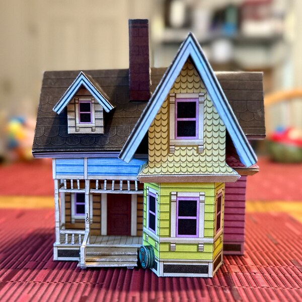 Up House Papercraft DIY Pdf Files,3d Paper Cut Template,hand Cut - Etsy