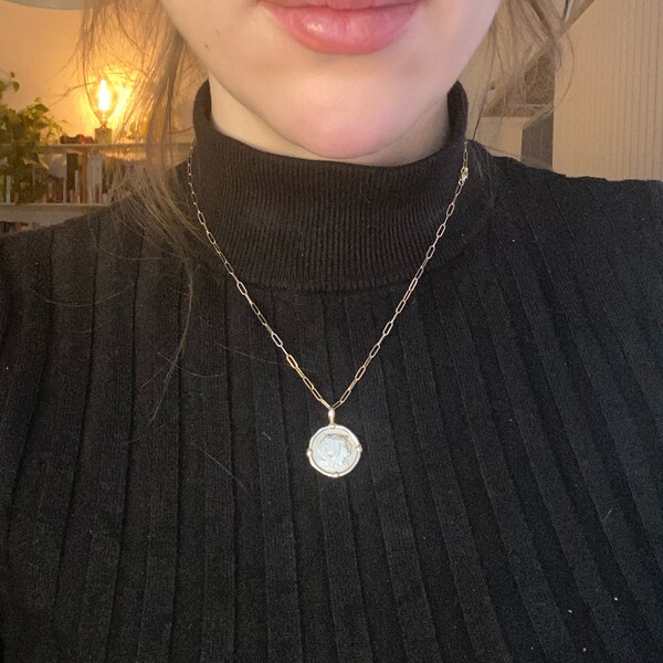 14K Solid Gold Cross Necklace, Two Sides Cross, Cross Jewelry, Cross ...