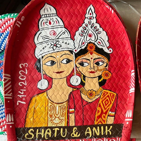 Hatpakha Hand Fan Art Kalighat Painting, Bengali Patua Painting ...