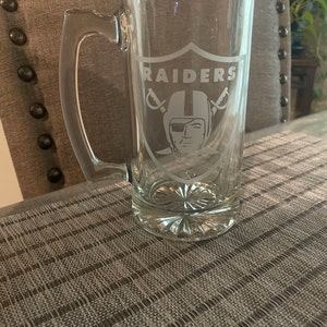 NFL Las Vegas Raiders Engraved Beer Mug, Raiders Gift, 16 or 26oz Beer ...