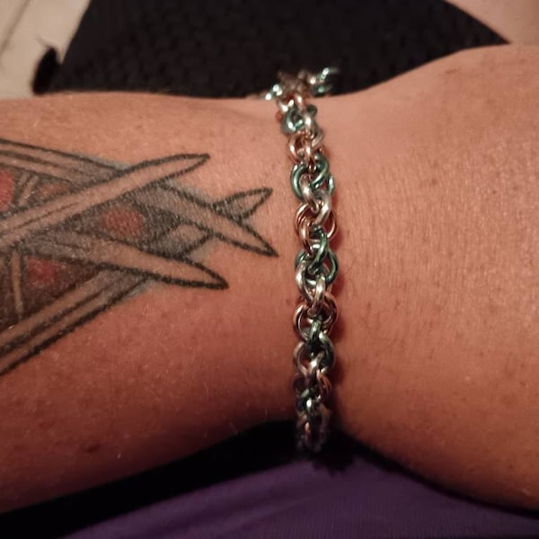 Transgender Color Chainmail Bracelet or Anklet by Embellishmaille ...