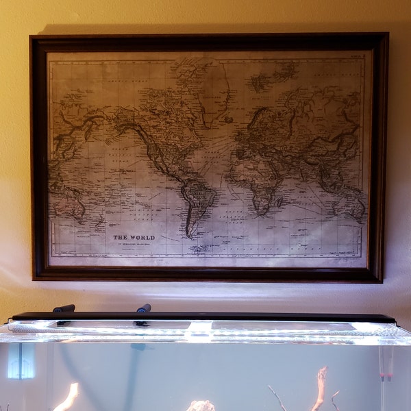 Vintage World Map Print: 18th Century Mercator Projection - Etsy