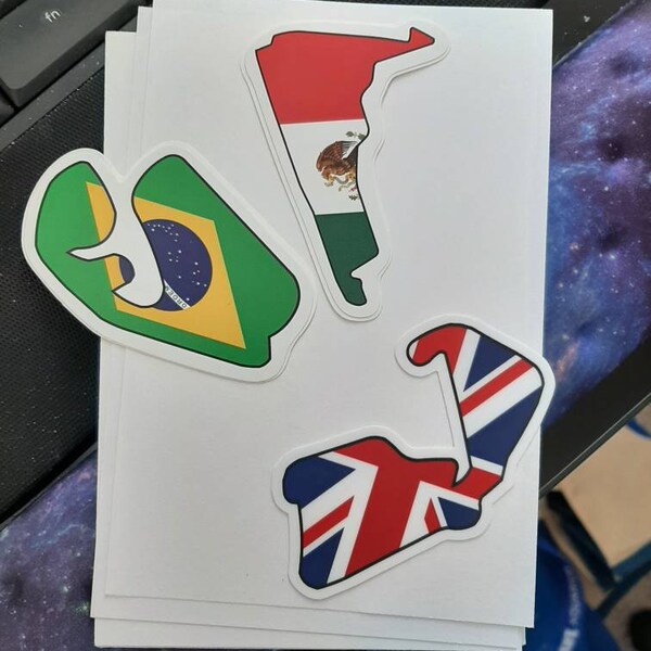 F1 Silverstone Sticker, Formula 1 Circuit Vinyl Sticker, British Grand ...