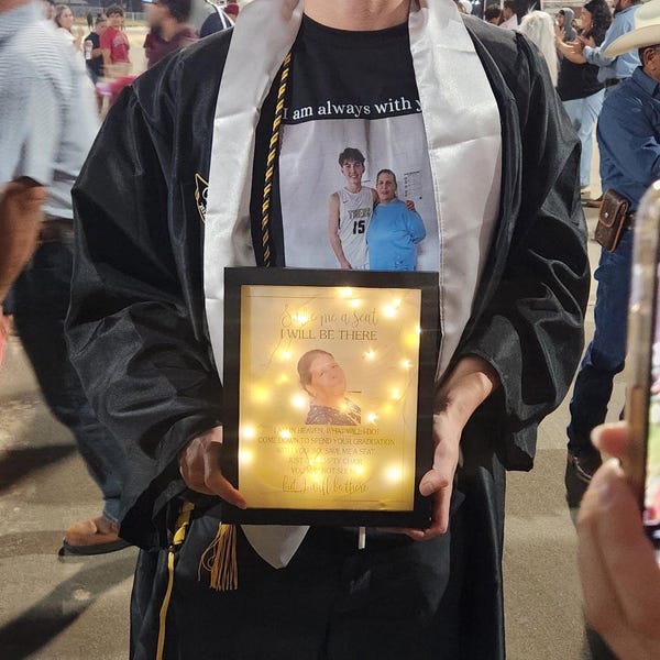 Graduation Memorial Sign for Loss of Loved One, Loving Memory Sign ...