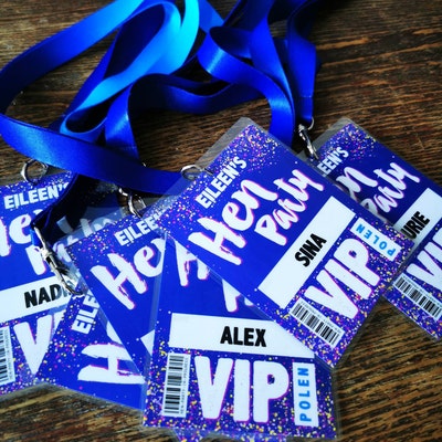 Personalised Festival Hen Do Party VIP Lanyard Passes Hen Party VIP ...