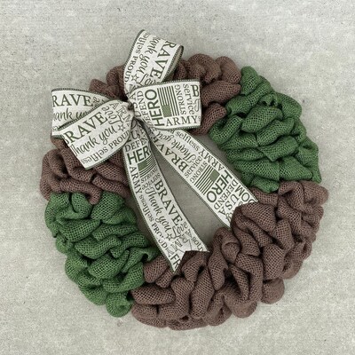 Army Ribbon, Green Army Ribbon, Military Ribbon, Burlap Ribbon ...