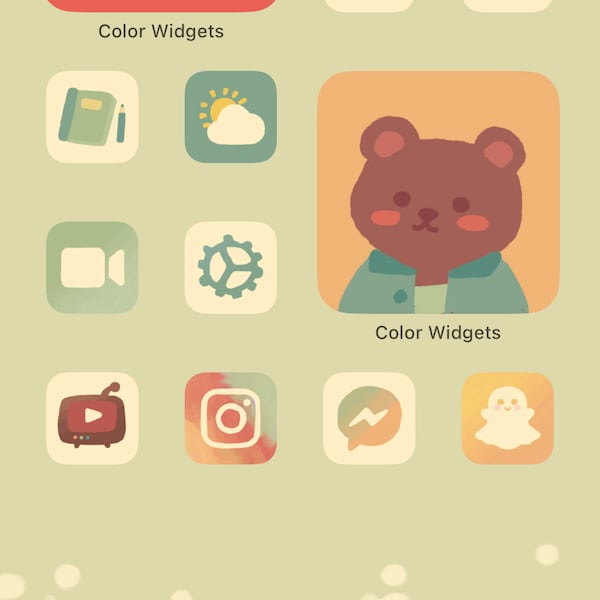 Cute Retro Hand Drawn Ios & Android App Icons | Home Screen Set ...