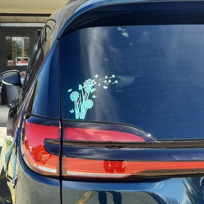Dandelion Decal, Car Decals for Women, Car Decals for Moms, Floral ...