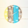 Handcrafted Wall Clock in Neutral Colors Rustic Modern Decor Farmhouse ...