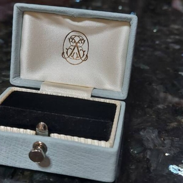 Proposal Ring Box, Swarovski Crystals, Grand Octagon Guilloche Enamel ...
