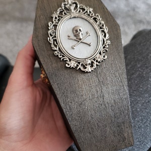 Vintage Inspired Coffin Ring Jewelry Box Victorian Gothic Skull Wedding ...