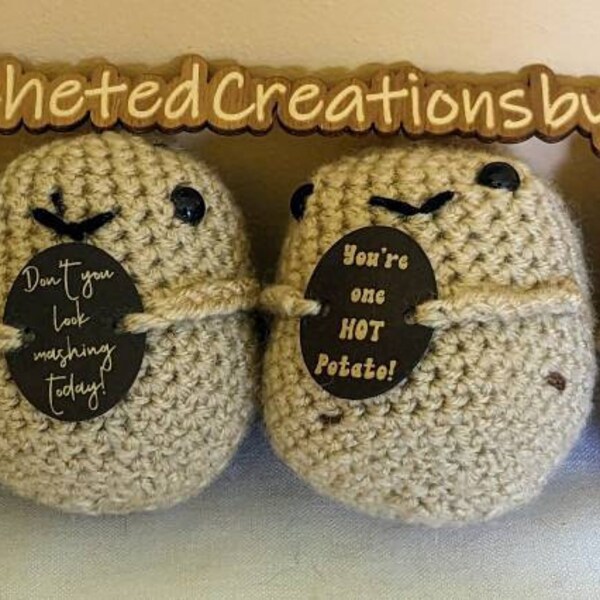 Native Potato Tags/potato Pun Patches/set of 8/ready to Ship/crochet ...