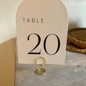 Arched Table Number Signs Modern Arch Wedding Table Numbers Printed 5x7 ...