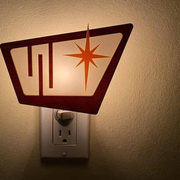 Mid Century Modern "starlite" Night Light | Retro Decor | Atomic Era ...