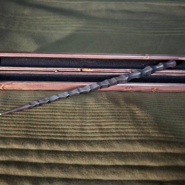 Wand of Iron Hand Forged Magic Wand With Knurled Handle for Spell Craft ...