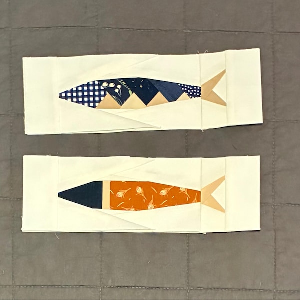 Scrappy Sardines in 3 Sizes: 6" 8" and 10". 4 Designs, PLUS Flipped ...