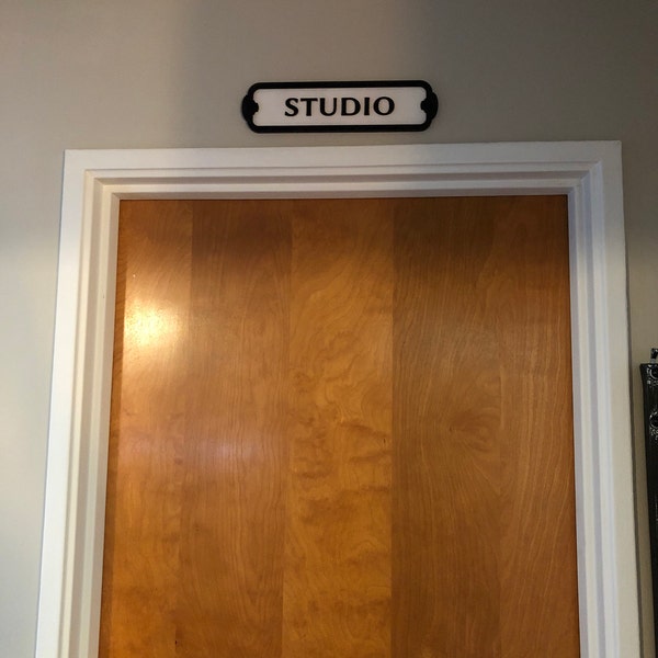 Wooden Studio Door Sign. Vintage British Railway Style. Handmade Retro ...