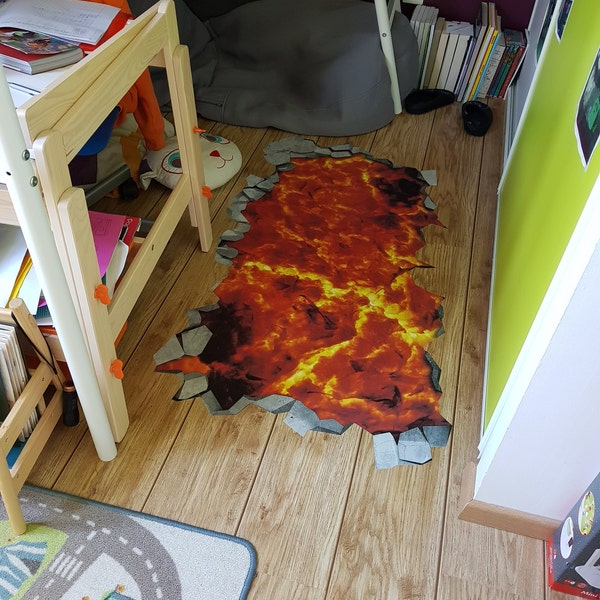The Floor is Lava Decal 3D - Kids Floor Decal 3D - 3d Floor Decals - 3d ...