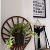 Floating Sun Teardrop Shaped Wood Wall Shelf Accent Shelf Plant Shelf ...