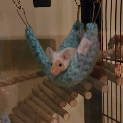 Mouse Hanging Hammock for Small Animals Cage Hammock for Multiple Mice ...