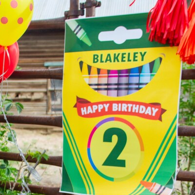 Crayon Box Party Backdrop, Coloring Poster, Crayon Birthday Party Sign ...