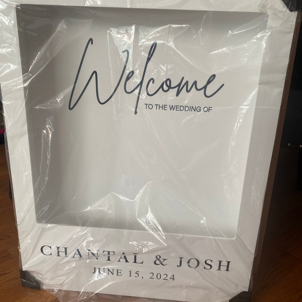 Wedding Welcome Sign - Flower Box Welcome Sign - Personalized Event ...