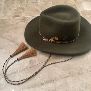 Cowboy Hat Stampede String, Cowboy Chin Strap, Cinnamon-black-white ...