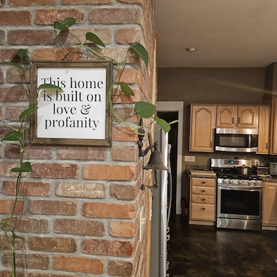 Live Laugh Toaster Bath Funny Wall Sign Snarky Home Decor Framed Canvas ...