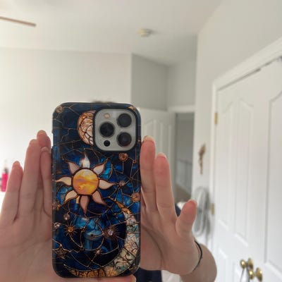 Western Boho Phone Case Faux Tooled Leather Turquoise Floral Phone Case ...