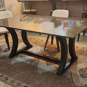 Modern Crossed Steel Spider Shape Metal Table Base for Marble, Glass ...