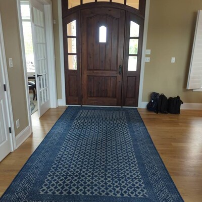 4x12 Runner Rug, Hand Block Print Rug , Outdoor / Indoor/ Stairs ...