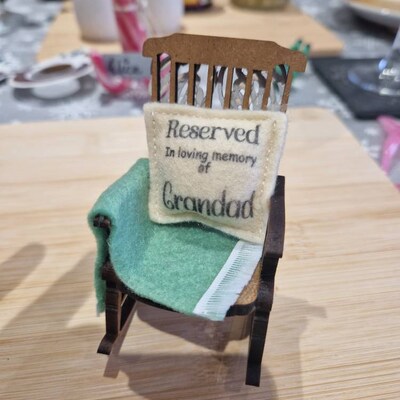 Fathers Day in Heaven Memorial Chair ,fathers Day Gift Empty Chair ...