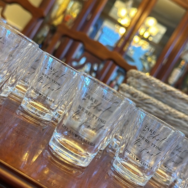 Take A Shot We're Tying the Knot Stickers for Engagement Party or ...