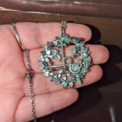 Sigil of Lilith Pendant With Rainbow Moonstone, Lilith's Sigil Necklace ...