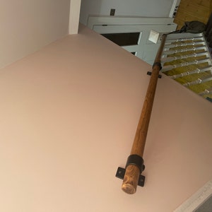 Wooden Stair Hand Rail / Bannister With Brackets Made Using Industrial ...