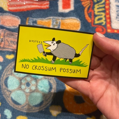 No Crossum Possum Sticker - Etsy