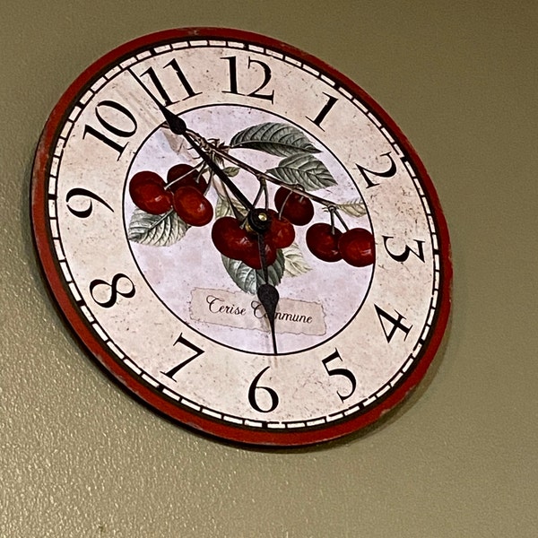Cherry Clock- Cherry Wall Clock - Etsy