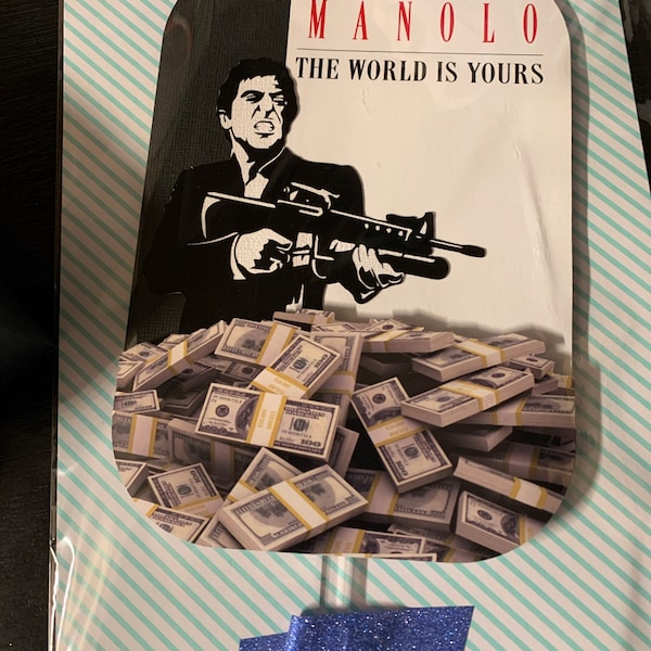 Scarface Cake Topper: Tony Montana, the World is Yours Birthday Decor ...